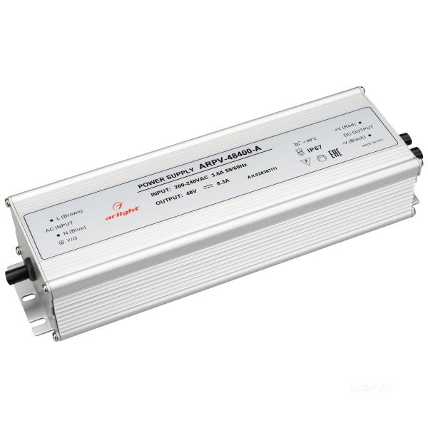 Блок питания ARPV-48400-A (48V, 8.3A, 400W) (Arlight, IP67 Металл, 3 ...
